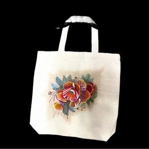 Bazaar Pizzazz | Bags | Hand Painted Front And Back Canvas Eco Bag ...